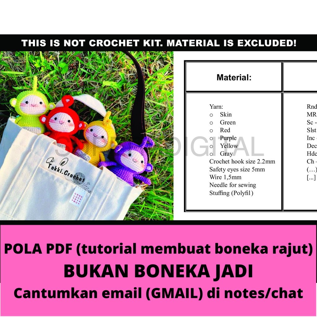 Jual [PDF FILE] (Pola Membuat Boneka Amigurumi) Amigurumi Doll by Tokki ...