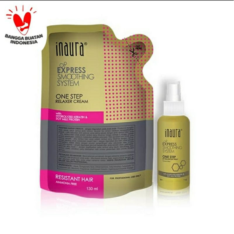 Jual INAURA ONE STEP EXPRESS SMOOTHING SYSTEM RESISTANT HAIR 130ML ...