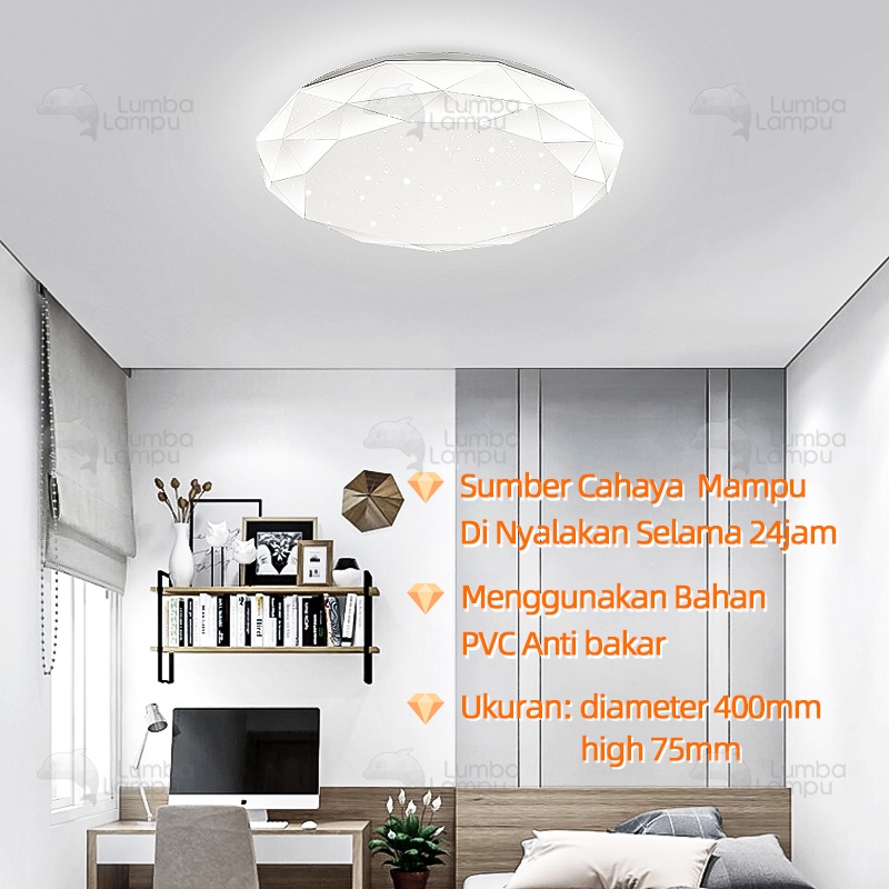 Jual Lampu LED 3 Colors Dimming Lampu Diamon Lampu Plafon Ceiling Light ...