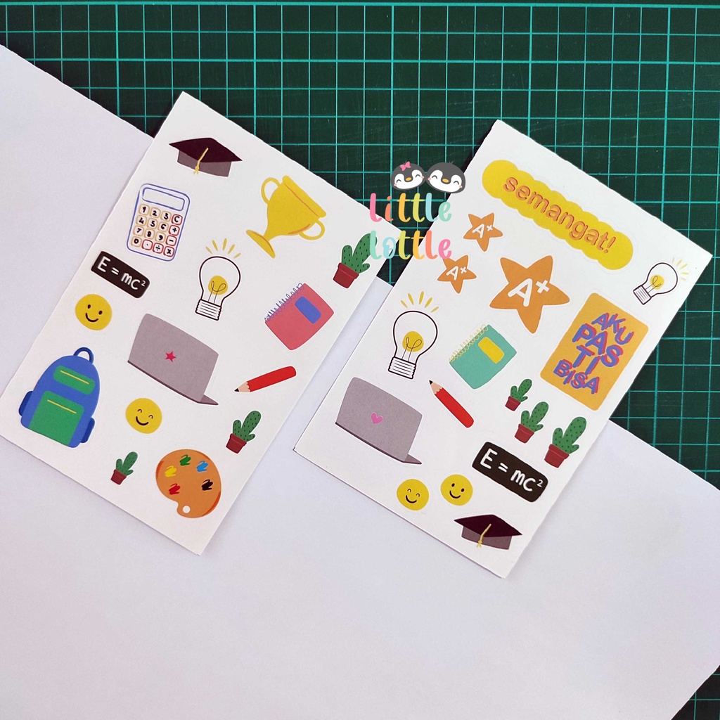 Jual Stiker Botol Sekolah HP Laptop Lucu Estetik Semangat | Shopee ...