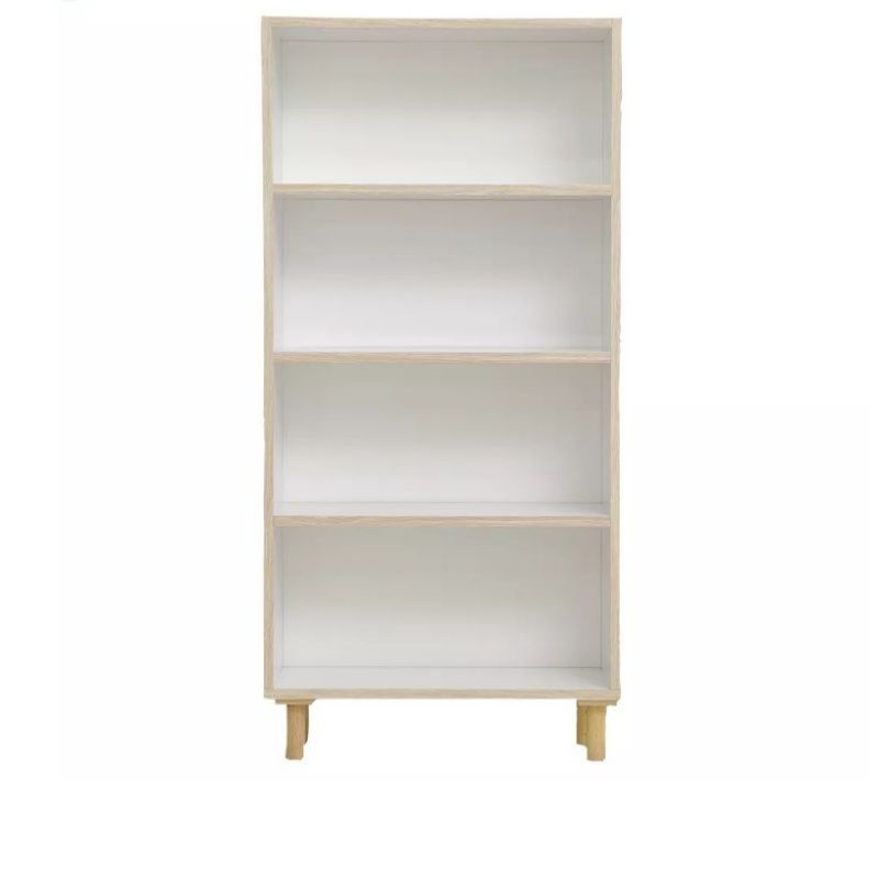 Jual Rak buku 4 susun tingkat rak serbaguna dengan kaki kayu putih ...