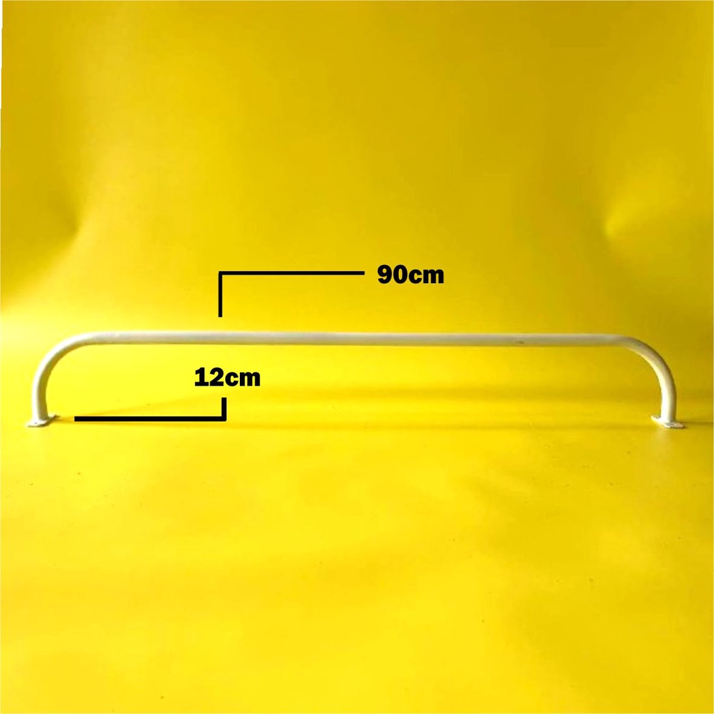 Jual Gantungan Handuk Dinding 90cm x 12cm Putih/ Gawang Gantungan Besi ...