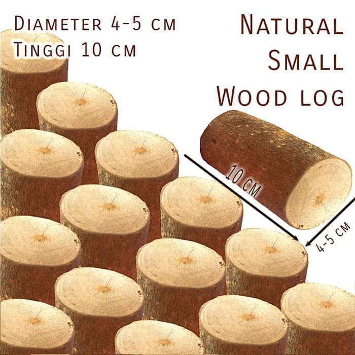 Jual Wood log branch potongan kayu kecil diameter 4-5 cm tinggi 10 cm ...