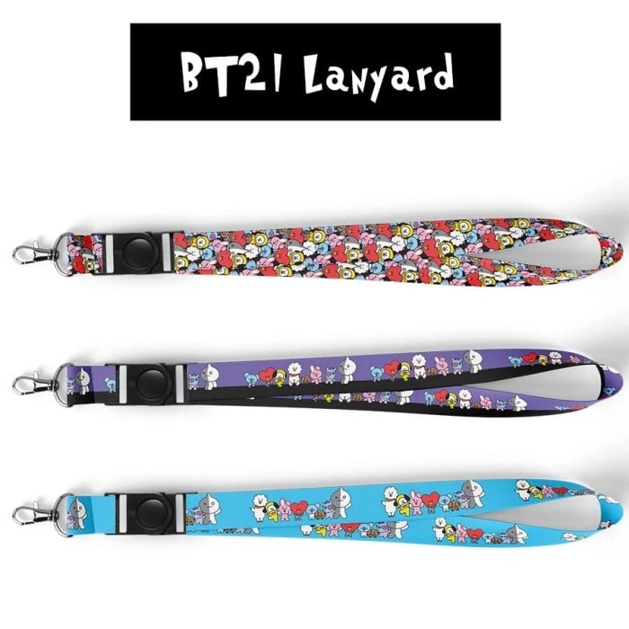 Jual BT21 Strap Lanyard Panjang Keychain Tali ID Card | Shopee Indonesia