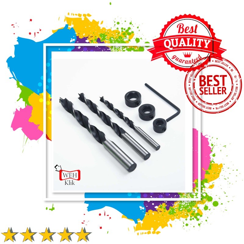 Jual MATA BOR KAYU DOWEL jig 6mm 8mm 10mm set 3pcs stopper | Shopee ...