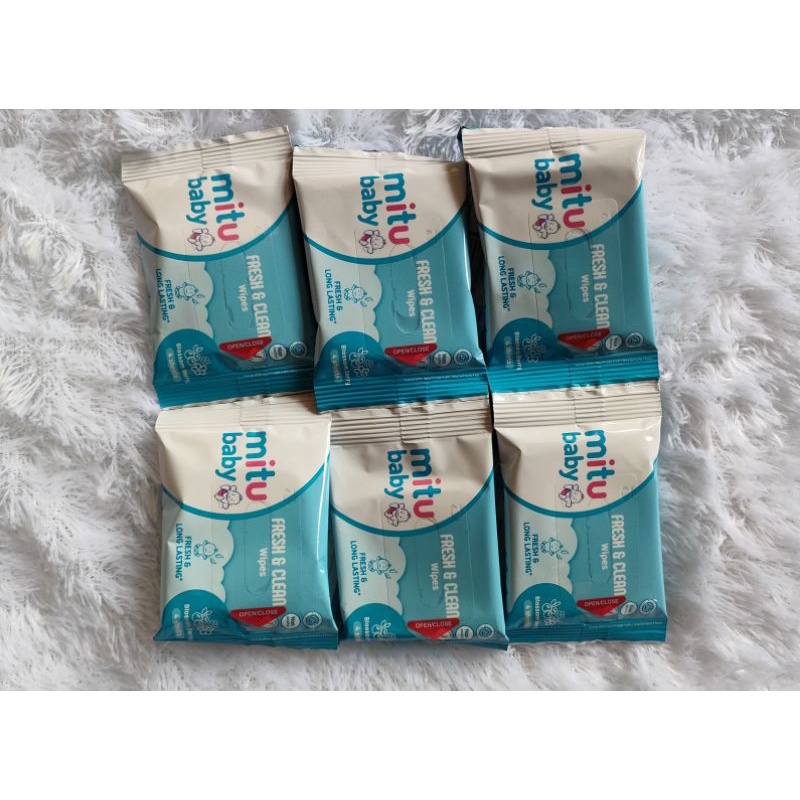 Jual Tisu Basah Mitu Baby Mini 4 Sheets Tissu Saku Ecer | Shopee Indonesia