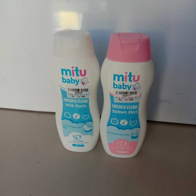 Jual Mitu baby bath milk & honey botol | Shopee Indonesia