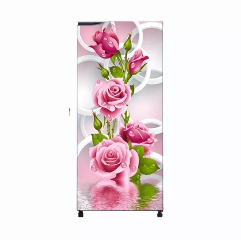 Jual Stiker Kulkas 1 Pintu Motif Bunga / Wallpaper Kulkas 1 Pintu ...