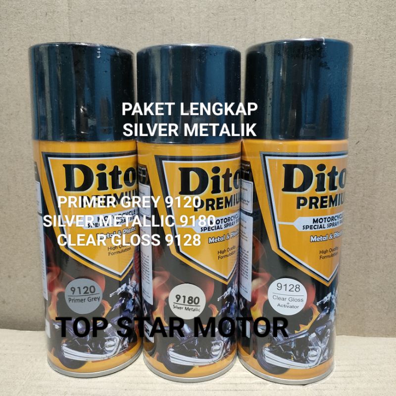 Jual Pilok Paket Lengkap Cat Diton Premium Primer Grey 9120 Silver ...