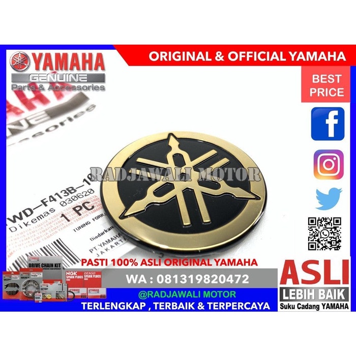 Jual Emblem Logo Yamaha Gold Tangki R25, Mt25 Asli Original Yamaha ...