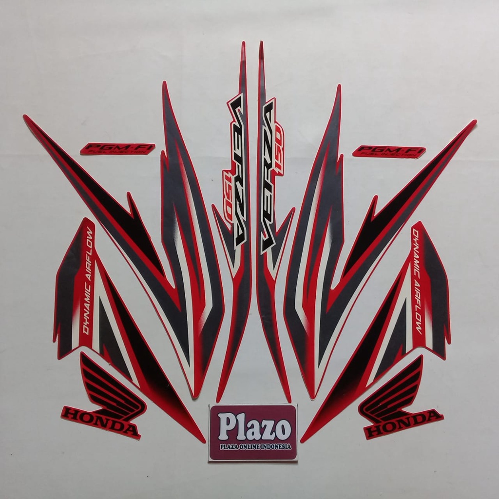 Jual stiker body motor / striping honda verza 150 2015 merah | Shopee ...