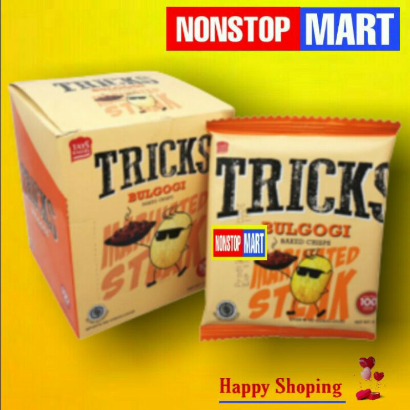 Jual TRICK Biskuit kentang potato varian rasa1 Box isi 10 pcs 18gr ...