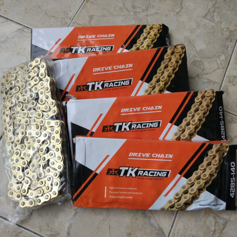 Jual RANTAI TK RACING OFFROAD ENDURO KLX CRF 428HS-140L GOLD | Shopee ...