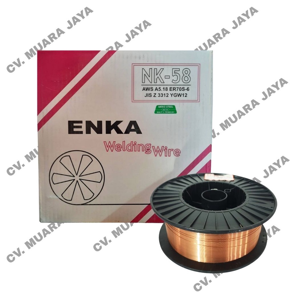Jual Kawat Las Co2 MIG Besi 0.8mm/15kg ER70S ENKA NK-58 | Shopee Indonesia