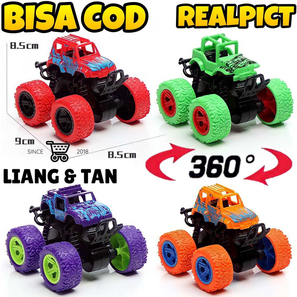 Jual ( BISA COD ) PROMO Mainan Anak Laki Laki Mobil Monster Zap Jip Off Road 4 Drive Inertial ...