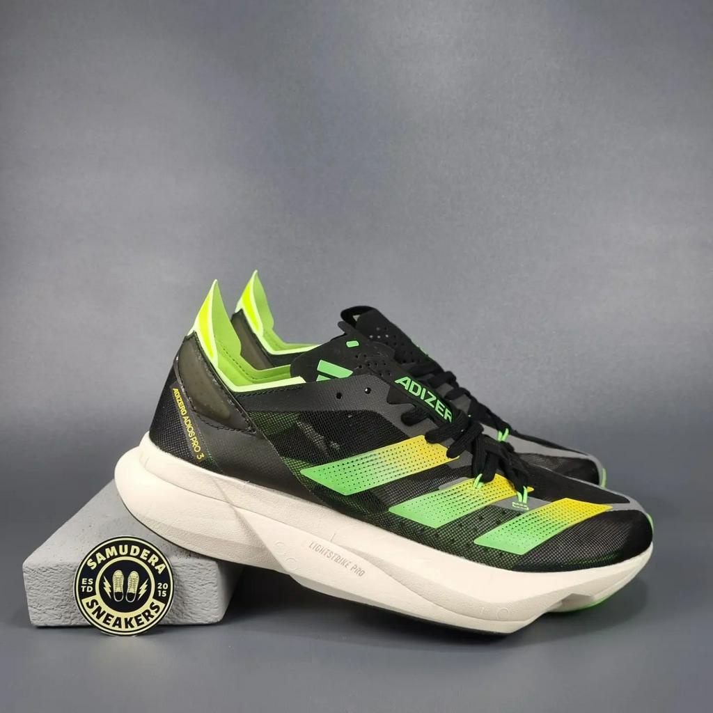 Jual Adidas adizero adios pro 3 core black solar green BNIB | Shopee ...