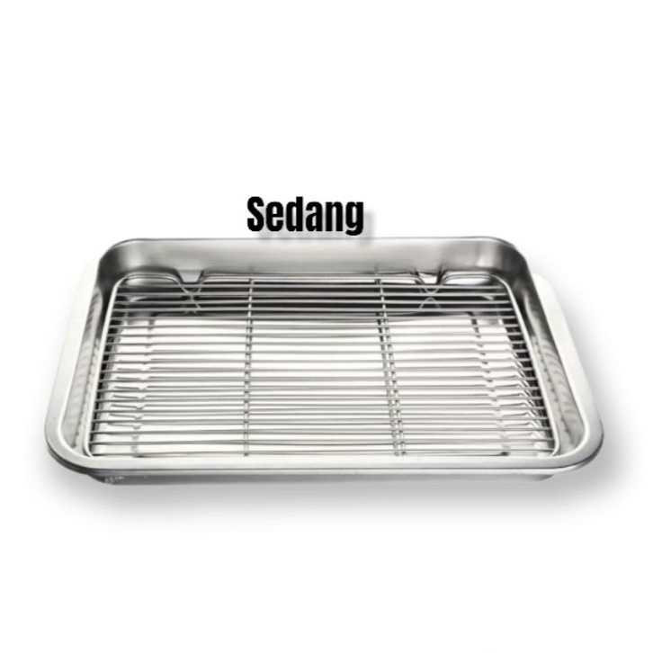Jual 1 Set Coolling Rak Kue / Peniris Makanan Plus Wadah Minyak / Rak ...