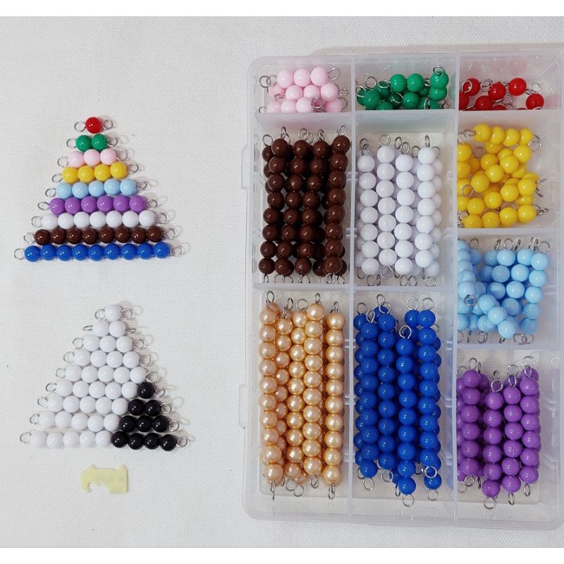Jual Decanomial beads Montessori 10 bar mutiara sintesis berat | Shopee ...