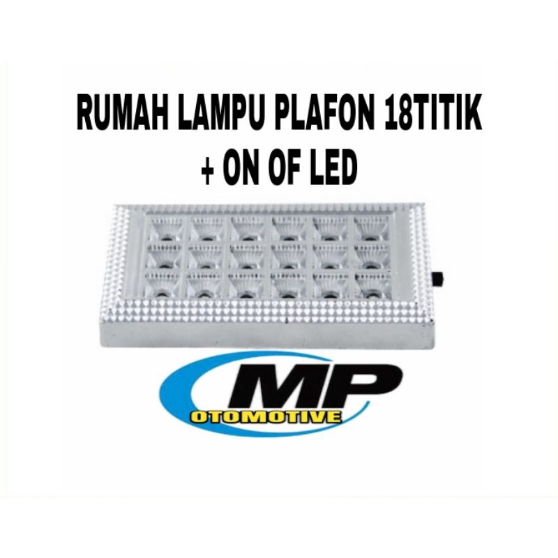 Jual Rumah Lampu PLAFON LED Kotak 18 LED + on off Universal | Shopee ...