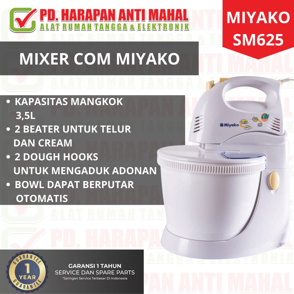 Jual Mixer Com Miyako SM 625/ mixer stand miyako/ mixer duduk miyako ...