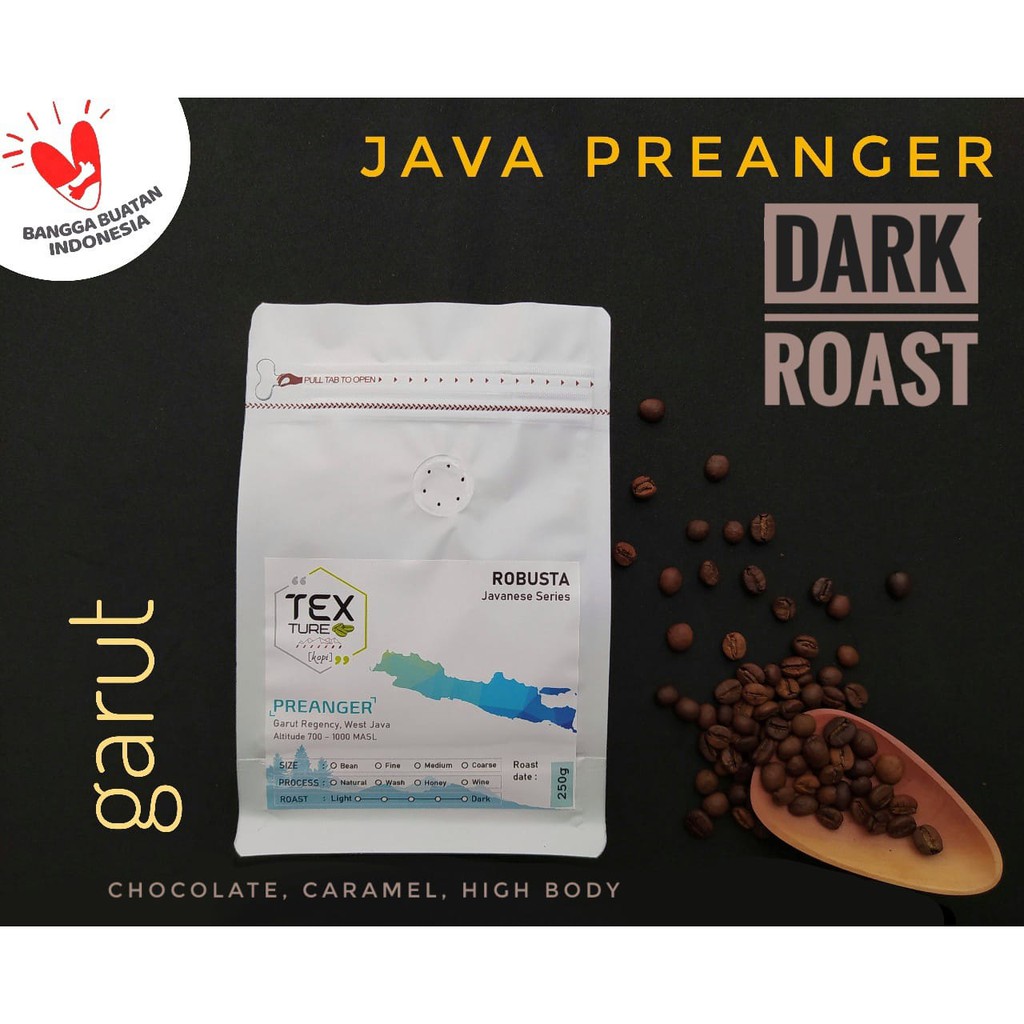 Jual Kopi Robusta Java Preanger | Garut DARK 500 gr | Shopee Indonesia