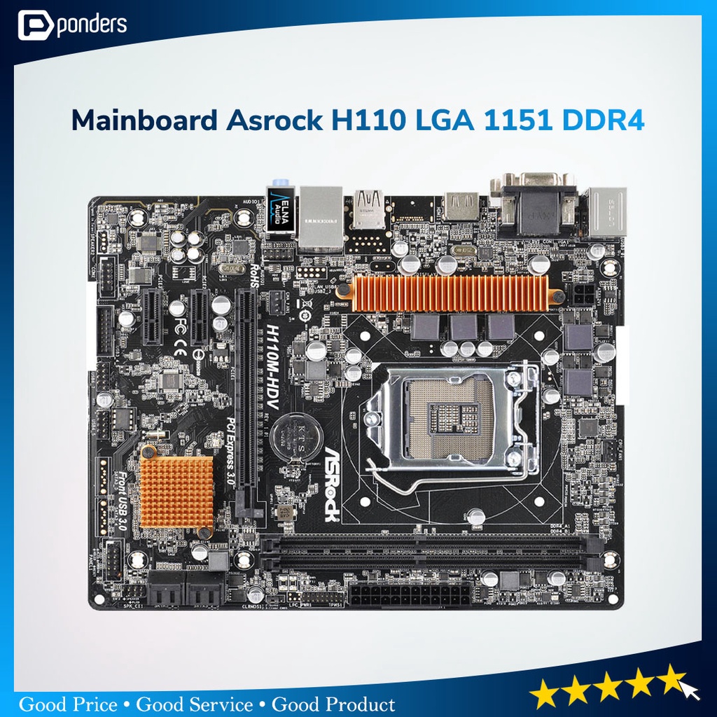Jual Mainboard Intel ASRock H110 LGA 1151 DDR4 Support Gen 6-7 | Shopee ...