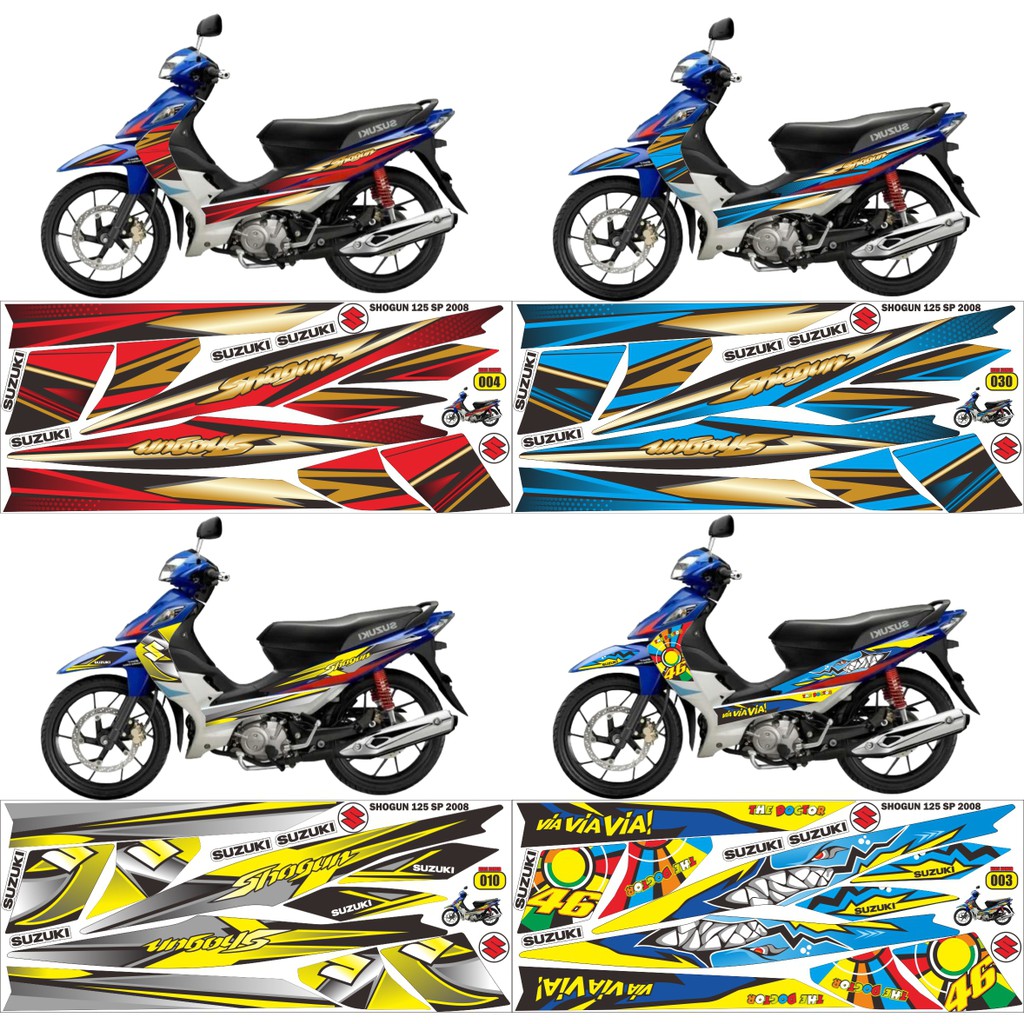Jual Sticker Striping Variasi Suzuki Shogun 125 SP 2007-2010 (Semua ...