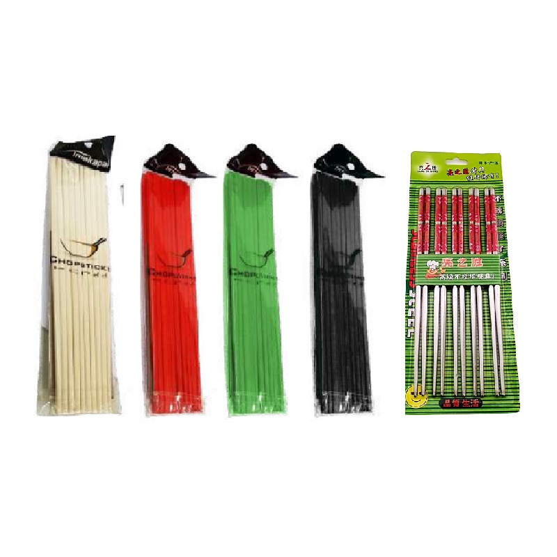 Jual DHW Sumpit Gading Melamin Plastik Mie WARNA WARNI 1set isi 10 ...