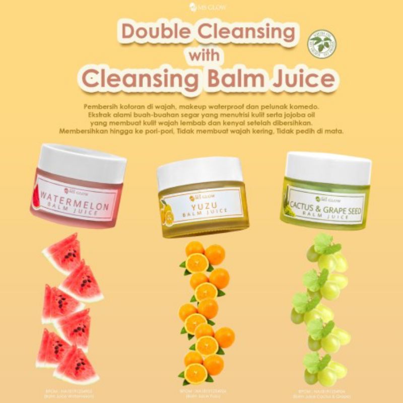 Jual MS GLOW BALM JUICE 100% ORIGINAL WATERMELON / YUZU / CACTUS ...