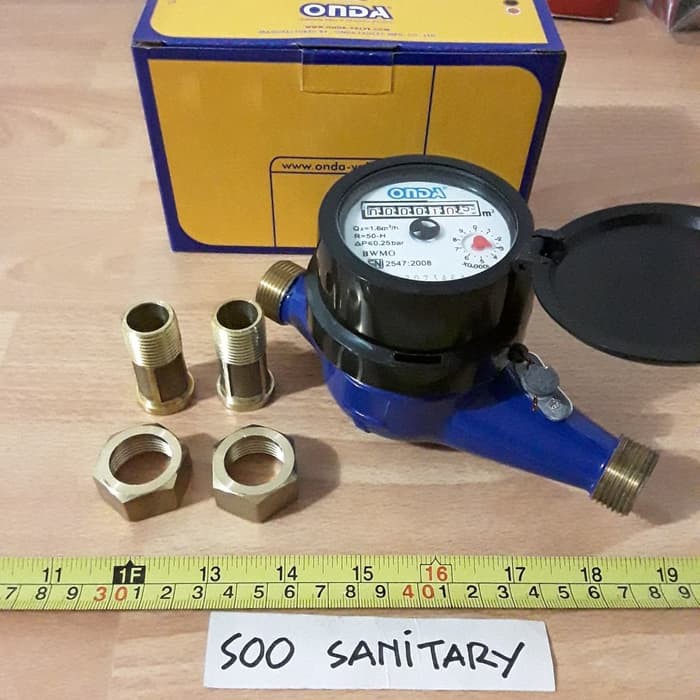 Jual Water Meter 1/2" Inch Onda Brass - Meteran Air Kuningan Besi | Shopee Indonesia