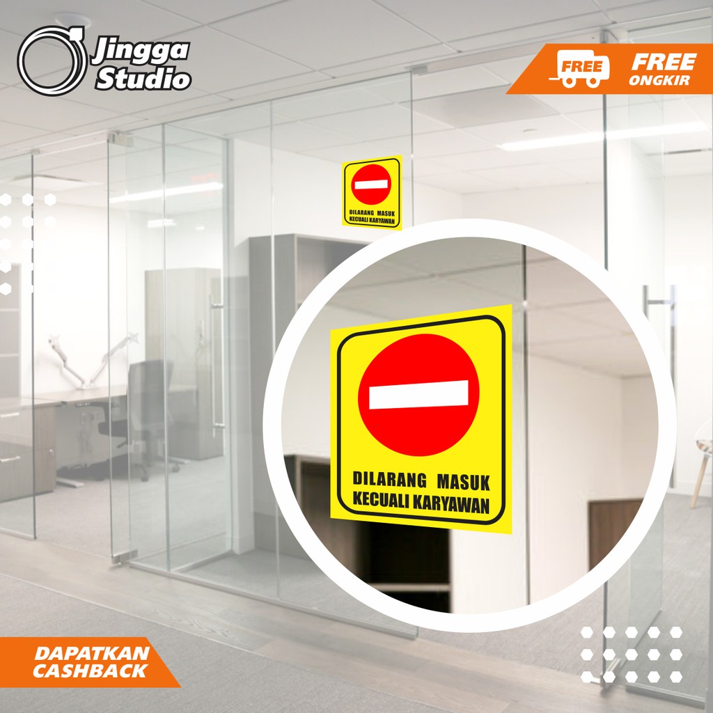 Jual Stiker penunjuk signs sticker larangan masuk | Shopee Indonesia