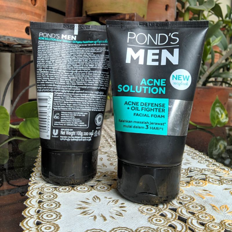Jual Ponds Men Acne Solution Acne Foam Sabun Muka Pria 100 gr / 100gr ...