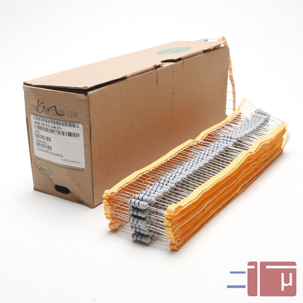 Jual Resistor 10R 2W Metal Oxide 5% Taiwan Kaki Tembaga | Shopee Indonesia