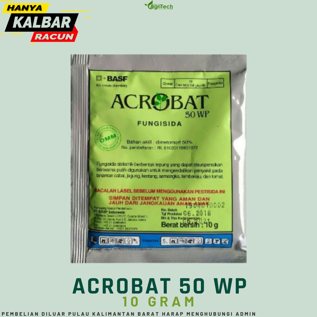 Jual FUNGISIDA ACROBAT 50 WP 10 GRAM BUSUK DAUN BASF | Shopee Indonesia
