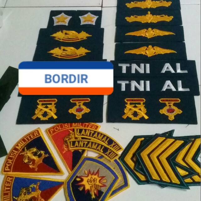 Jual BORDIR NAMA ATRIBUT LOGO BET PATCH BRIVET SERAGAM TNI AL | Shopee ...