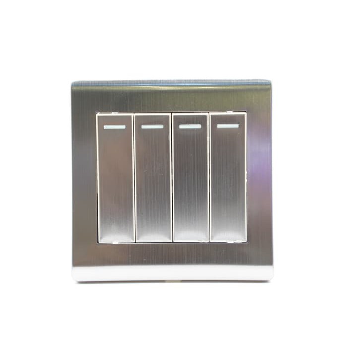 Jual 4 Gang 2 Way L6 10A Saklar Switch Lampu LED minimalist modern ...