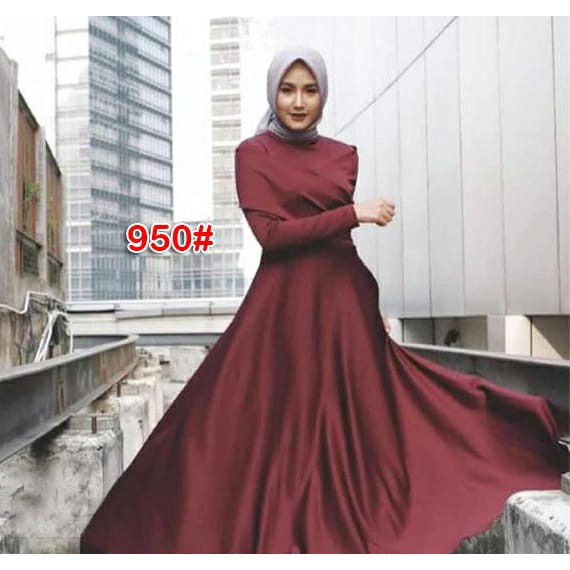 Jual Jessicacollectionn 950# DAPAT BELT BESI maxi dress fashion scuba ...