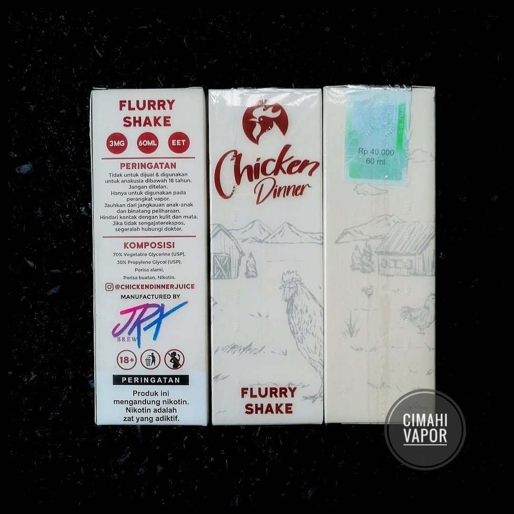 Jual Chicken dinner jrx brew flurry shake 60ML ORIGINAL LIQUID CUKAI ...
