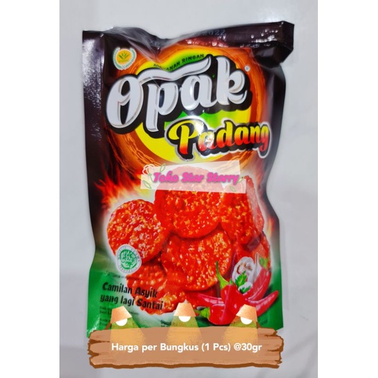 Jual [Per Pcs] 30gr Keripik Opak Padang Snack Opak Padang Snack Viral ...