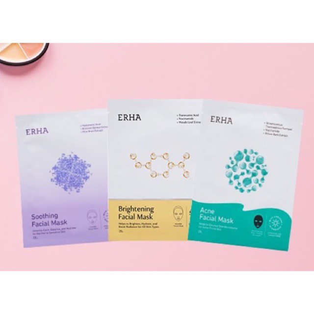 Jual ERHA FACIAL MASK 20ml BRIGHTENING SOOTHING ACNE | Shopee Indonesia