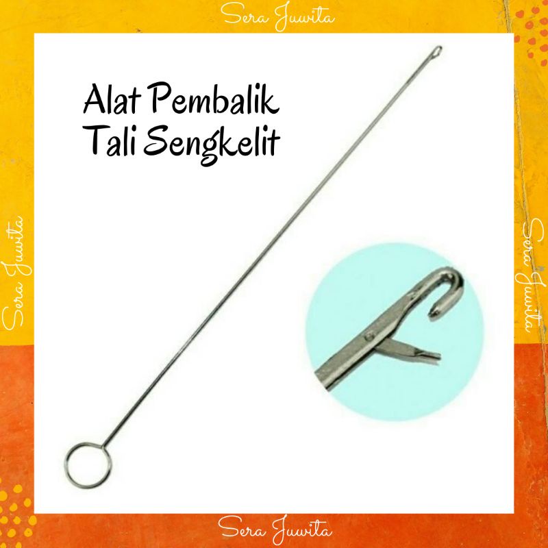 Jual Alat Pembalik Jahitan Kain Bahan - Kawat Pembuat Tali Spaghetti ...