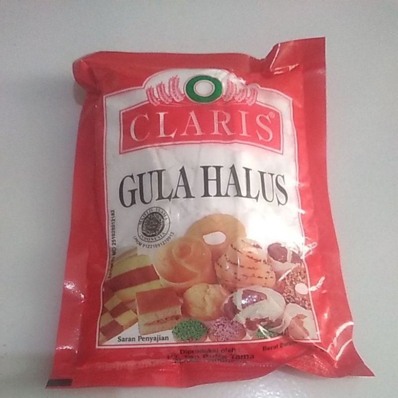 Jual CLARIS GULA HALUS 250GR X 1PCS, GULA HALUS BUAT ADONAN/CAMPURAN ...
