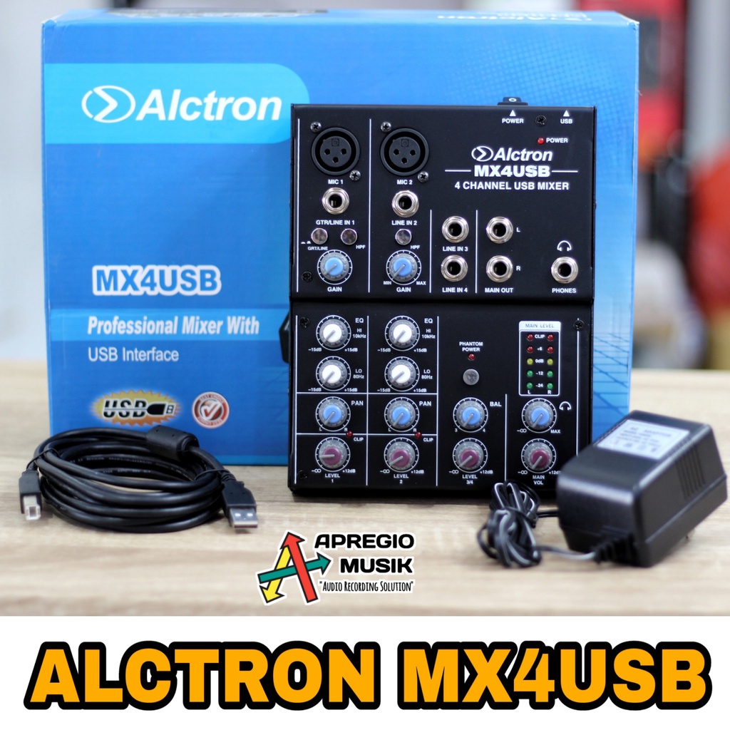 Jual soundcard mixer Alctron MX4USB MX4 USB 4 channel | Shopee Indonesia