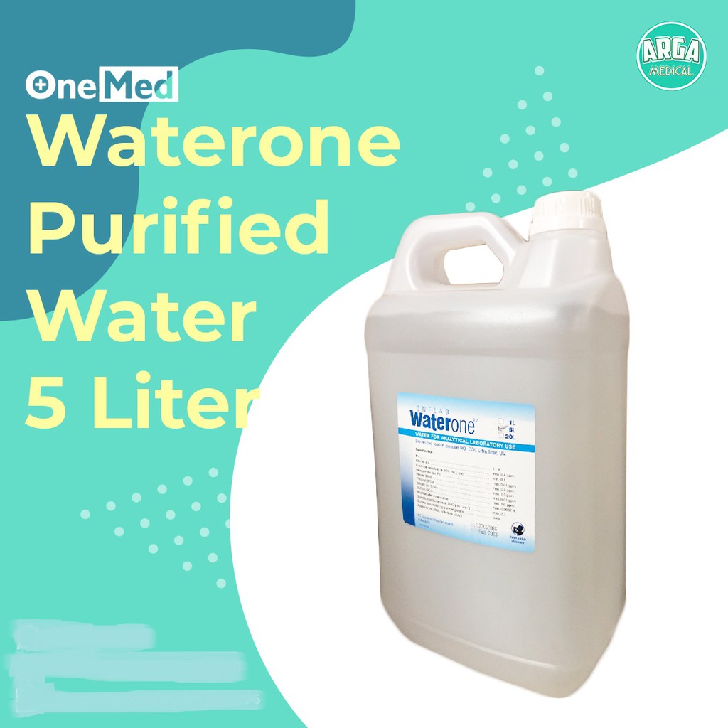 Jual Waterone OneMed 5 Liter / Aquabides / Purified Water 5 Liter ...