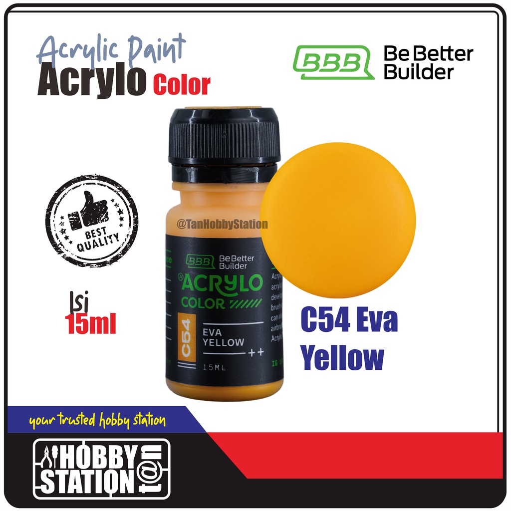 Jual Acrylo Color EVA YELLOW - Gundam ModelKit Acrylic Repaint AirBrush ...