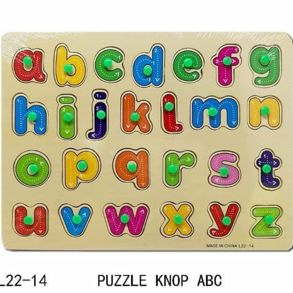 Jual Puzzle Kayu Huruf Abjad ABCD Alphabet Kecil | Mainan Edukasi ...