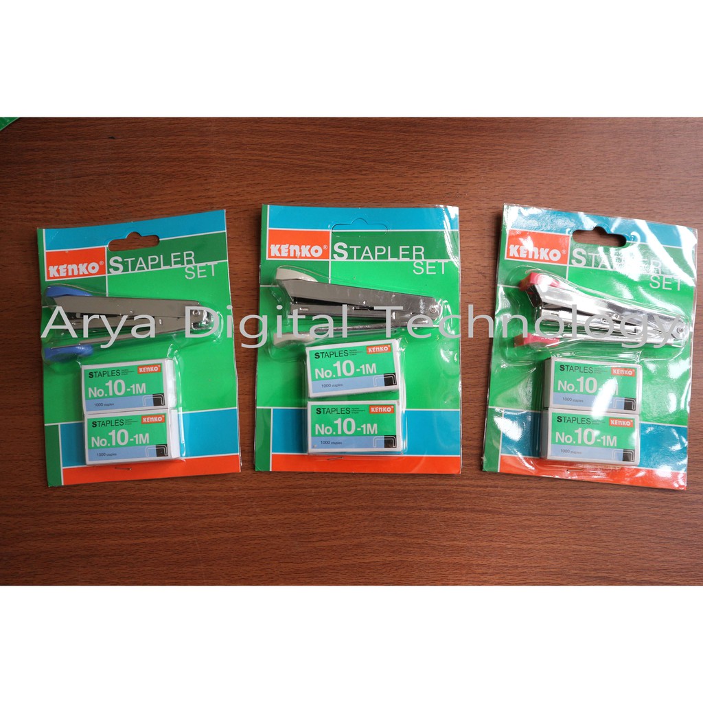 Jual Stapler Staples Set Kenko Stepler Hekter Jetrekan HD 10 Isi Satu ...