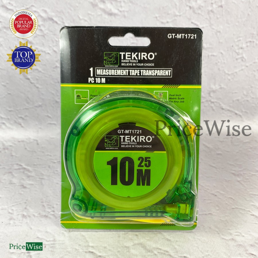 Jual Meteran Transparan 10 m Tekiro / Roll Meter / Measurement Tape ...