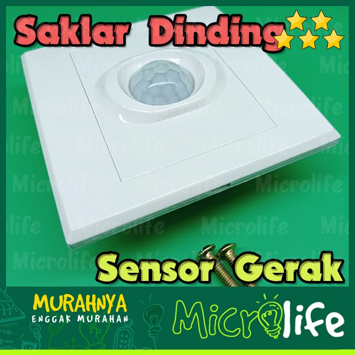 Jual Saklar Sensor Gerak Dinding Pir Wall Switch Lampu Kipas Otomatis