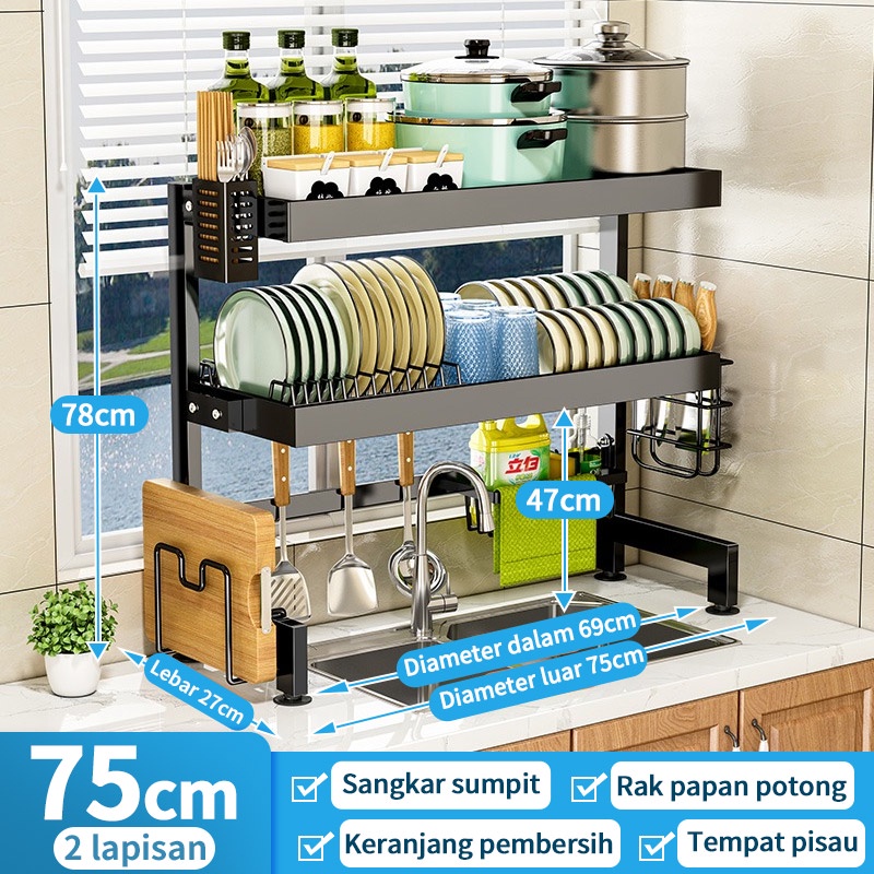 Jual Rak Wastafel Dapur Dengan Pintu Rak Mesin Rak Cuci Piring Multi ...